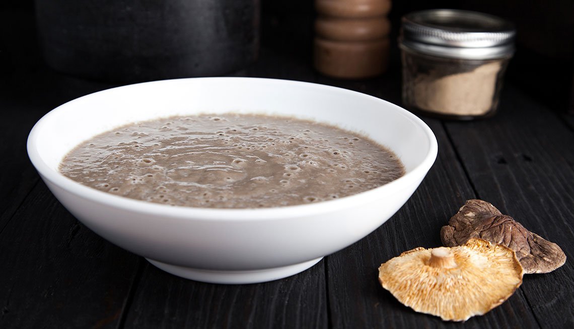 Crema de hongos shiitake