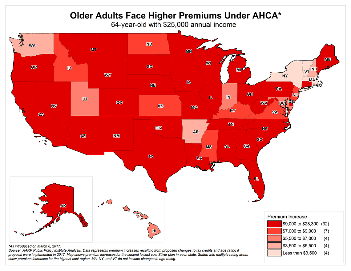 How Higher Premiums Under AHCA Will Affect Your State