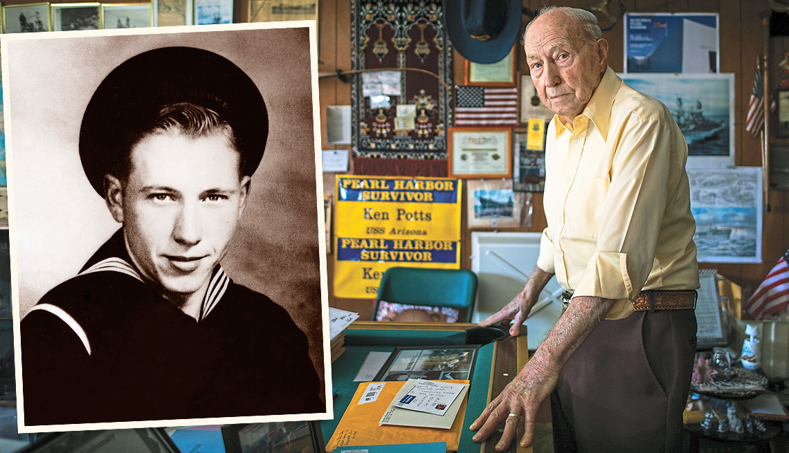 Ken Potts, un sobreviviente del ataque a Pearl Harbor